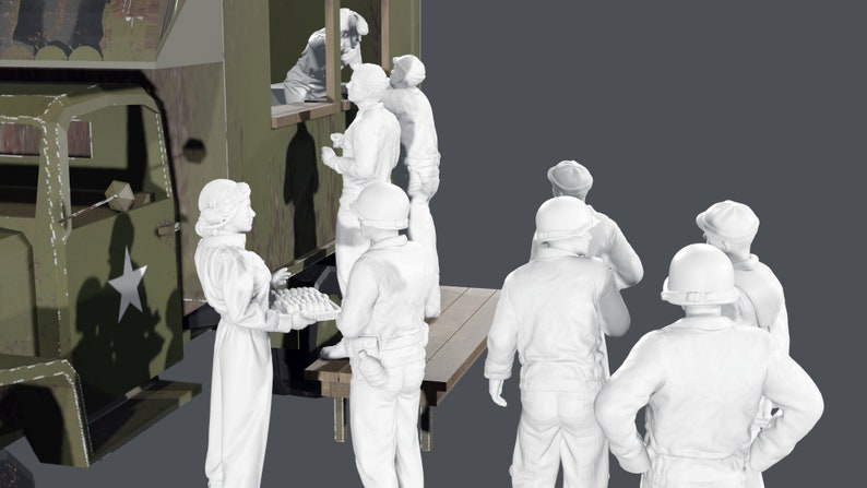 WWII US Red Cross Clubmobile donut Dollies 1/72 - Etsy