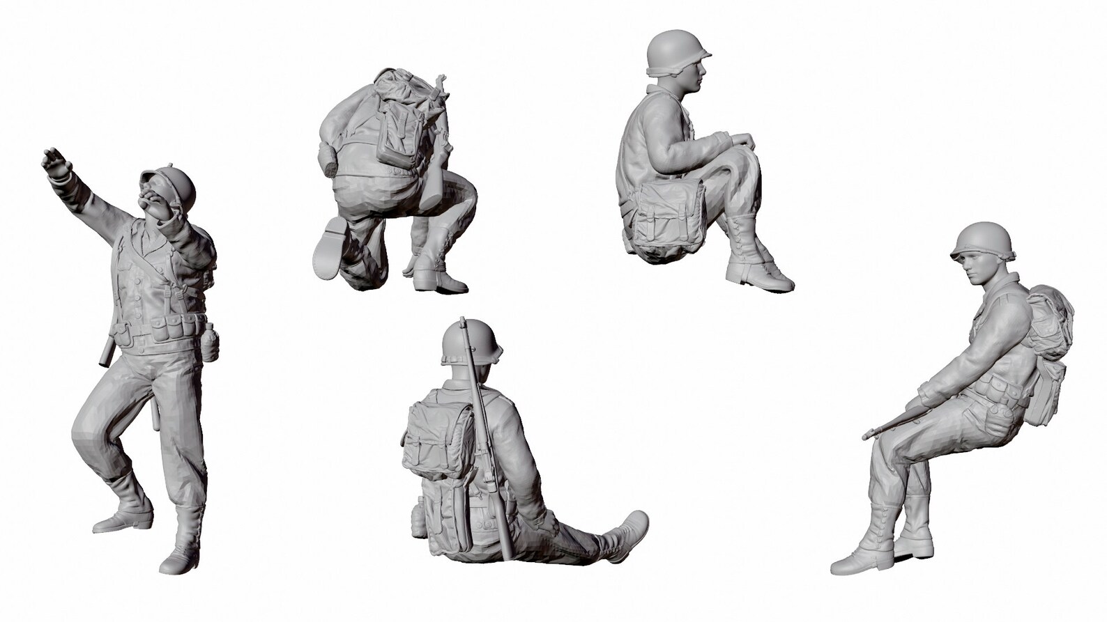 WWII US Army 5 Tank Rider Set 1/72 1/76 1/87 1/100 - Etsy UK