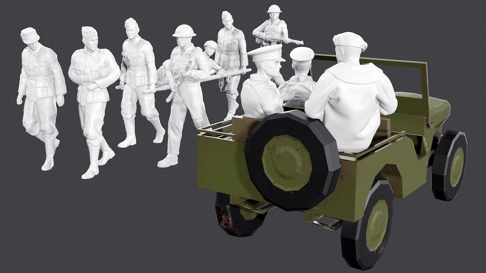WWII Monty - Pows - Normandy - 10 Figure Set - Etsy