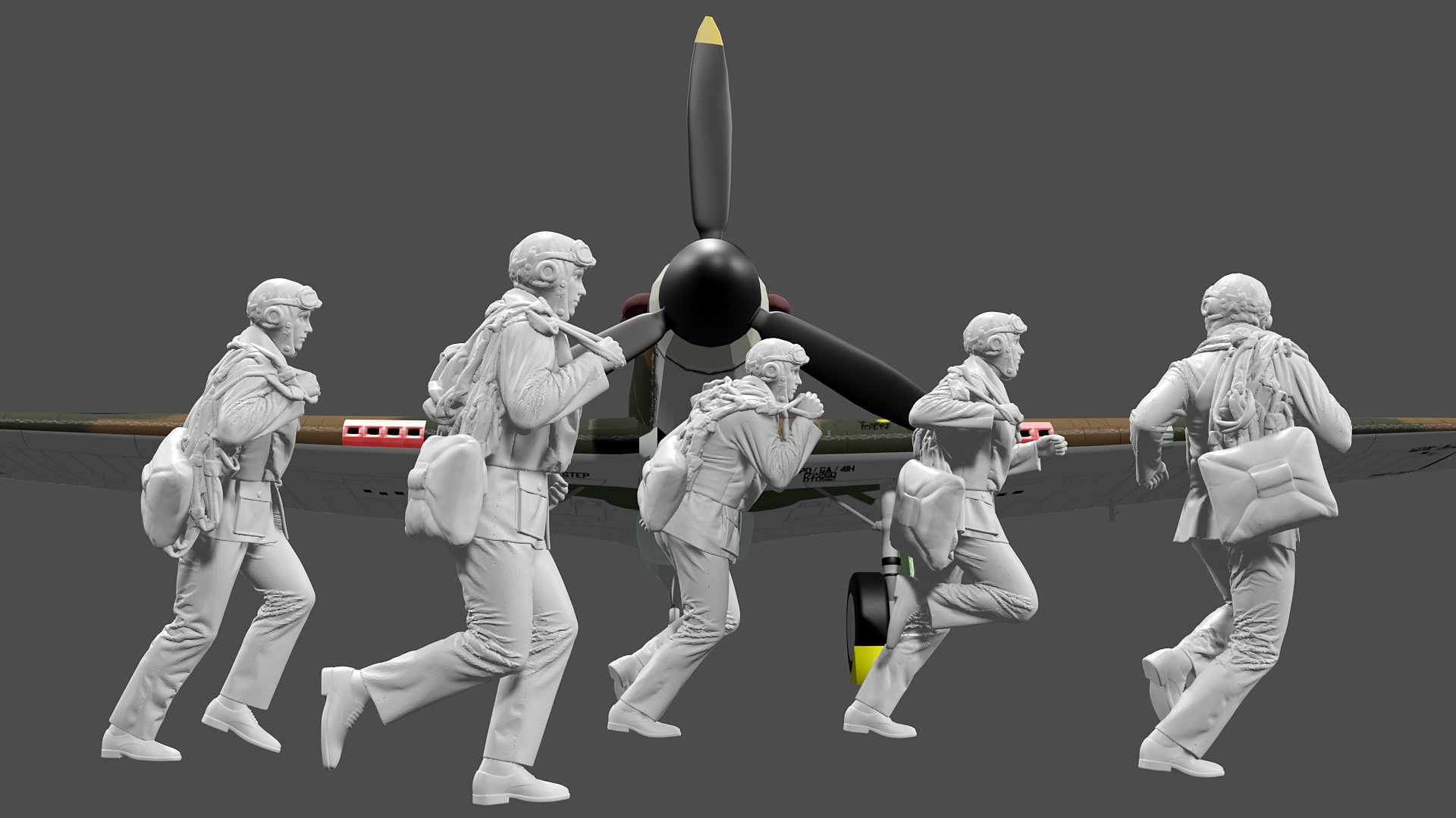 WWII RAF - the Few - Scramble! - 5 Figure Set - Etsy UK