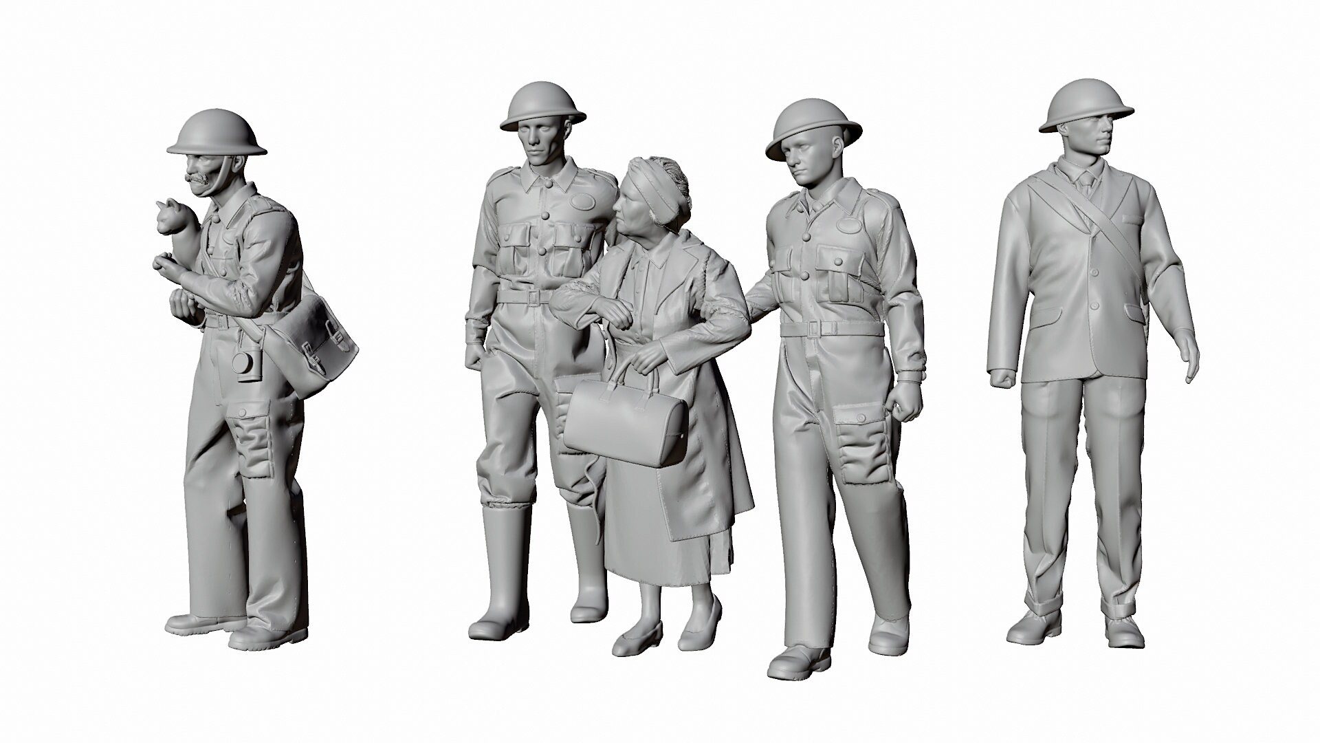 WWII the Blitz - ARP Wardens - Set 1 - 5 Figure Set - Etsy