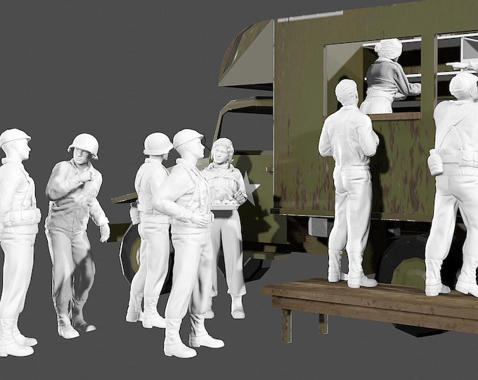 WWII US Red Cross Clubmobile "donut Dollies" - 10 Figure Set - Etsy