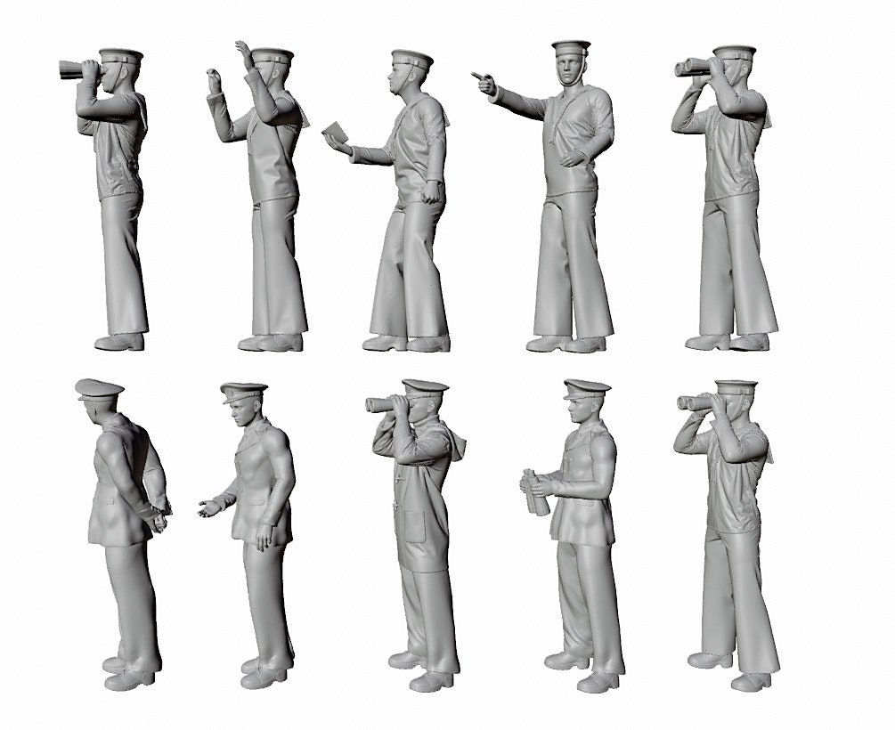 WWII Royal Navy - the Bridge - 10 Figure Set - Etsy UK