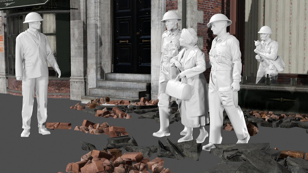 WWII the Blitz - ARP Wardens - Set 1 - 5 Figure Set - Etsy