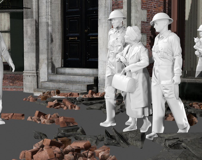 WWII the Blitz - Evacuees - Set 1 - 10 Figure Set - Etsy Canada