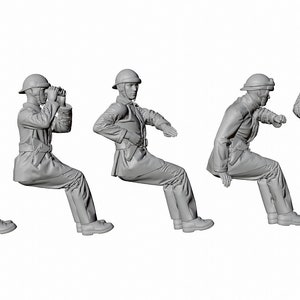 WWII 1940 Battle of France French Tank Commanders - 5 Figure Set - Etsy