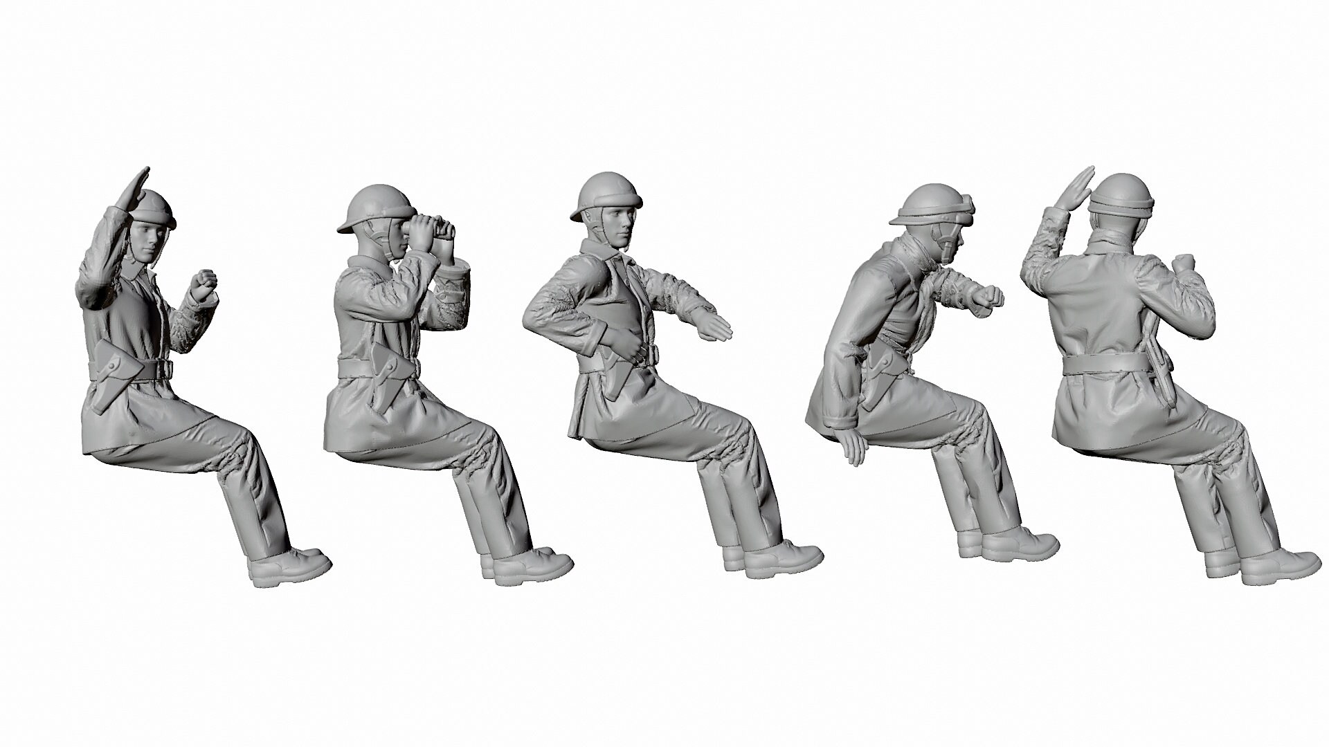 WWII 1940 Battle of France French Tank Commanders - 5 Figure Set - Etsy