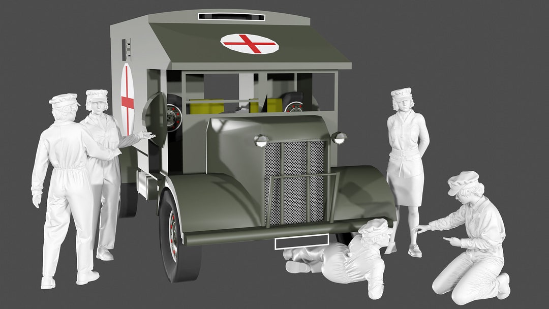 WWII British Auxiliary Territorial Service ATS Mechanics - 5 Figure Set ...