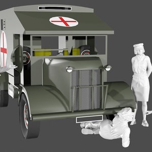 WWII British Auxiliary Territorial Service ATS Mechanics - 5 Figure Set ...