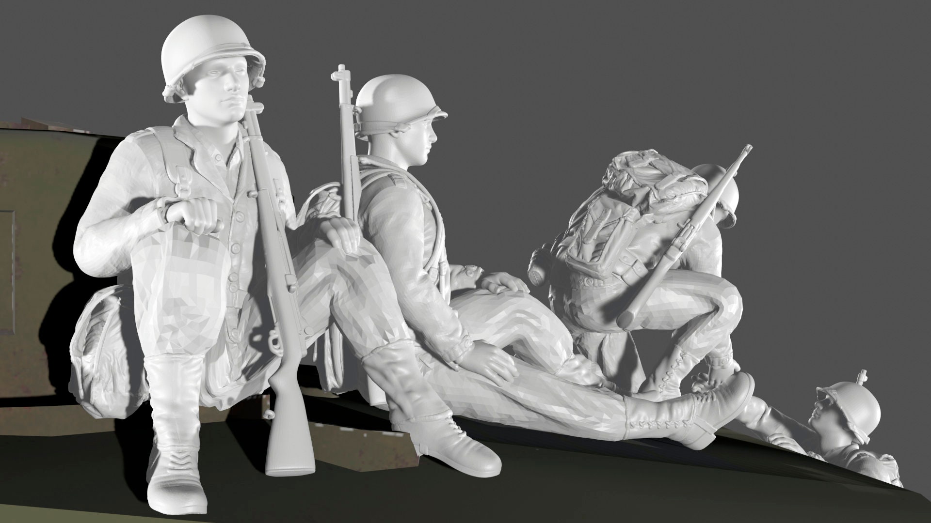 WWII US Army 5 Tank Rider Set 1/72 1/76 1/87 1/100 - Etsy UK