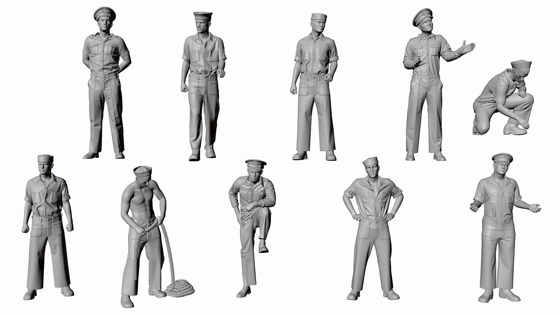 WWII US Navy - PT Boat Crew - Pacific - 10 Figures - Set 1 - Etsy