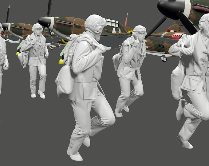 WWII RAF - the Few - Scramble! - 5 Figure Set - Etsy