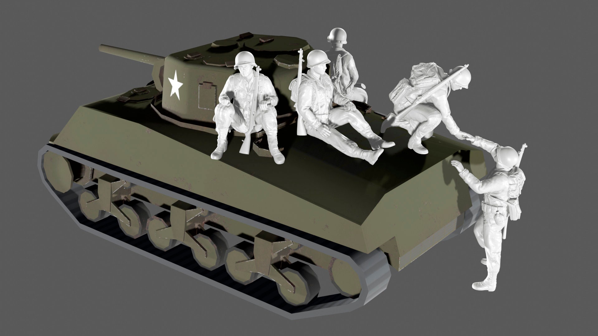 WWII US Army 5 Tank Rider Set 1/72 1/76 1/87 1/100 - Etsy UK