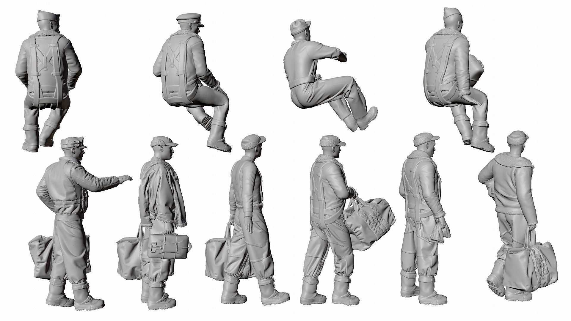 WWII USAAF Bomber Crew - 10 Figure Set - Etsy