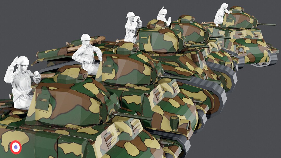 WWII 1940 Battle of France French Tank Commanders - 5 Figure Set - Etsy