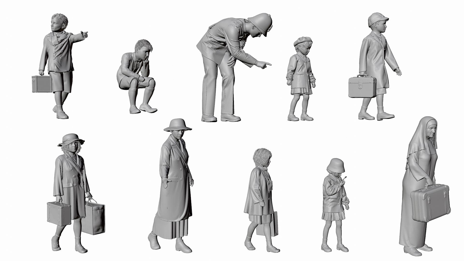 WWII the Blitz - Evacuees - Set 1 - 10 Figure Set - Etsy Canada