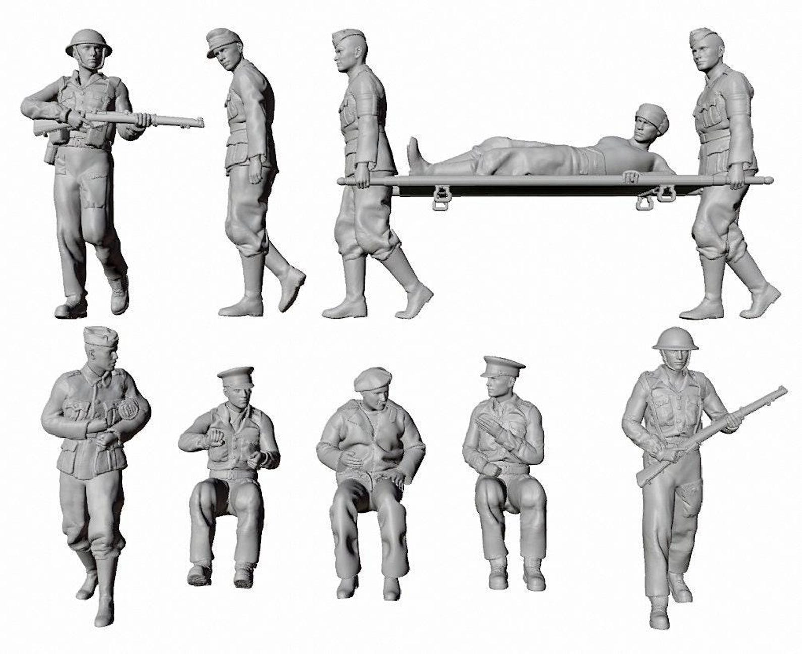 WWII Monty - Pows - Normandy - 10 Figure Set - Etsy
