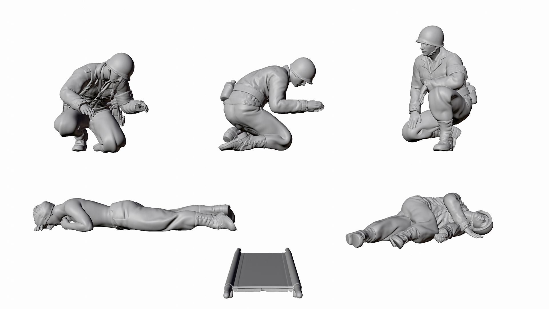 WWII US Field Hospital - Aid Men - 5 Figure Set - Etsy