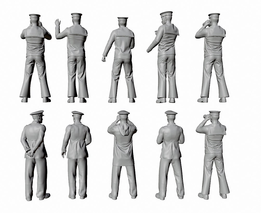 WWII Royal Navy - the Bridge - 10 Figure Set - Etsy UK