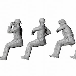 WWII 1940 Battle of France French Tank Commanders - 5 Figure Set - Etsy