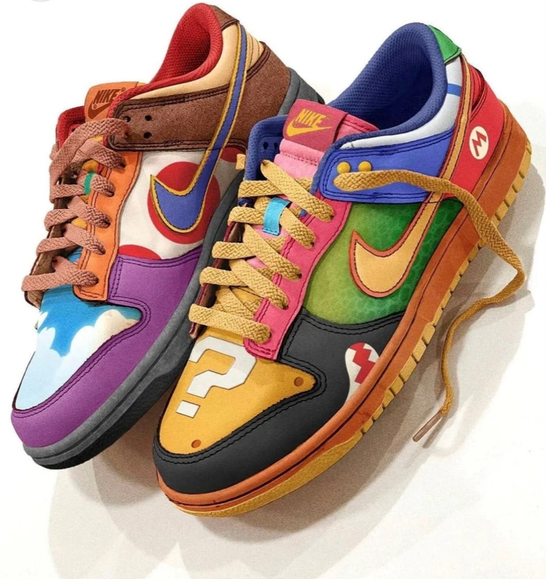 Dunks What the Mario Super Mario Bros. Nintendo - Etsy
