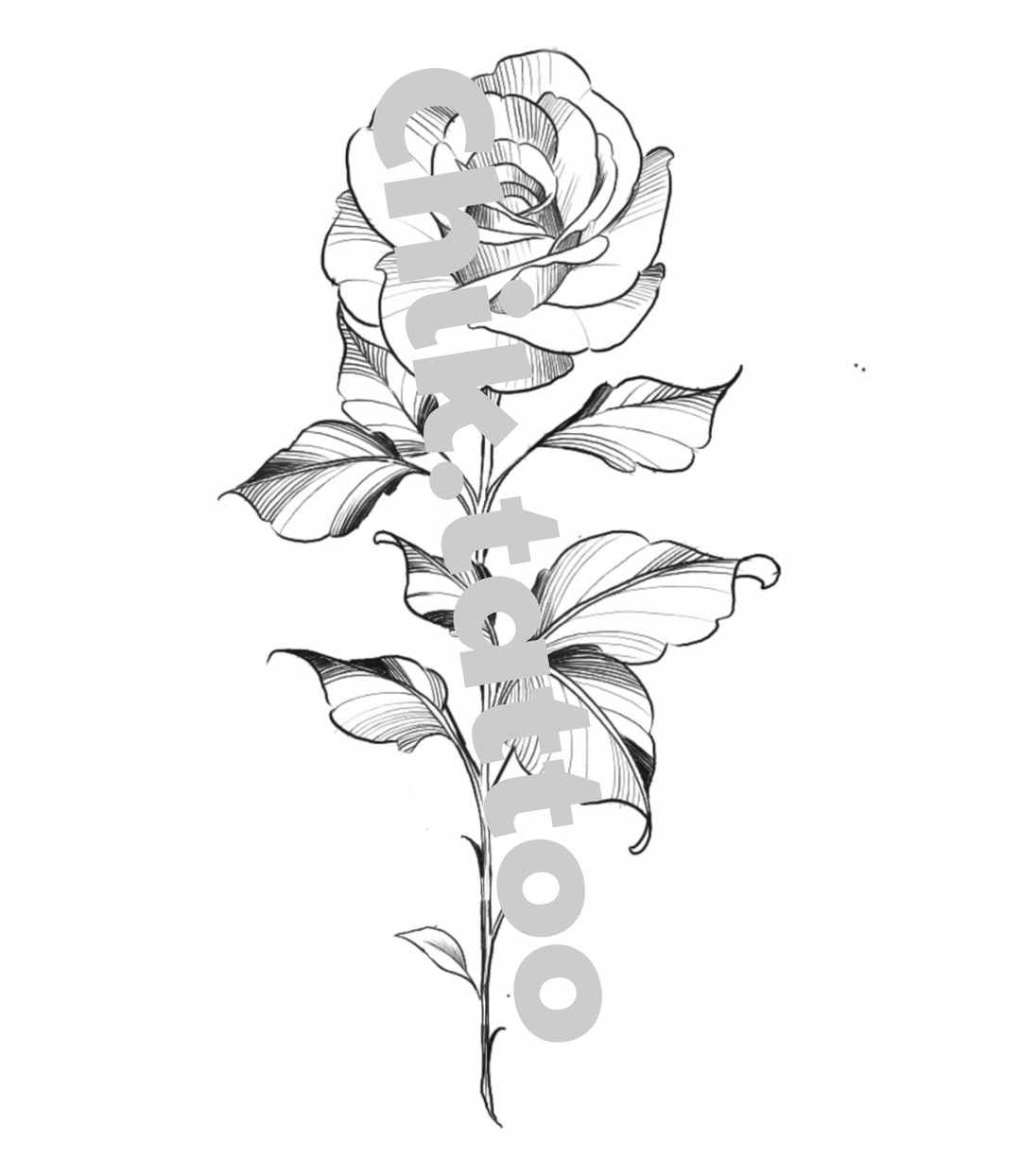 Feminine and Floral Design for Chik Tattoo Tattoo. Instant Download of ...