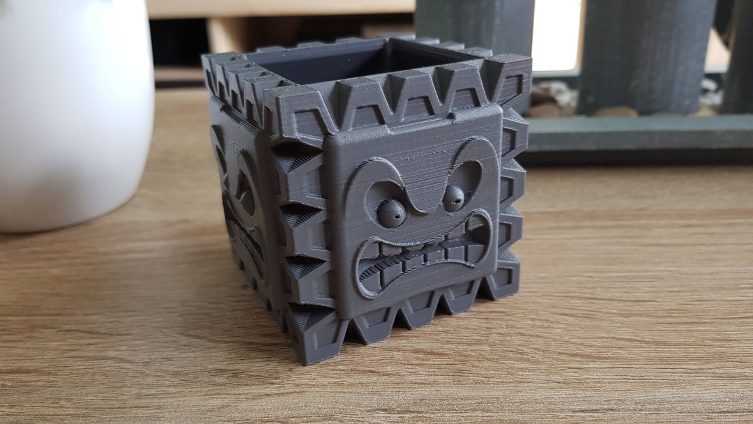 Thwomp Block / Super Mario Thwomp Planter - Etsy