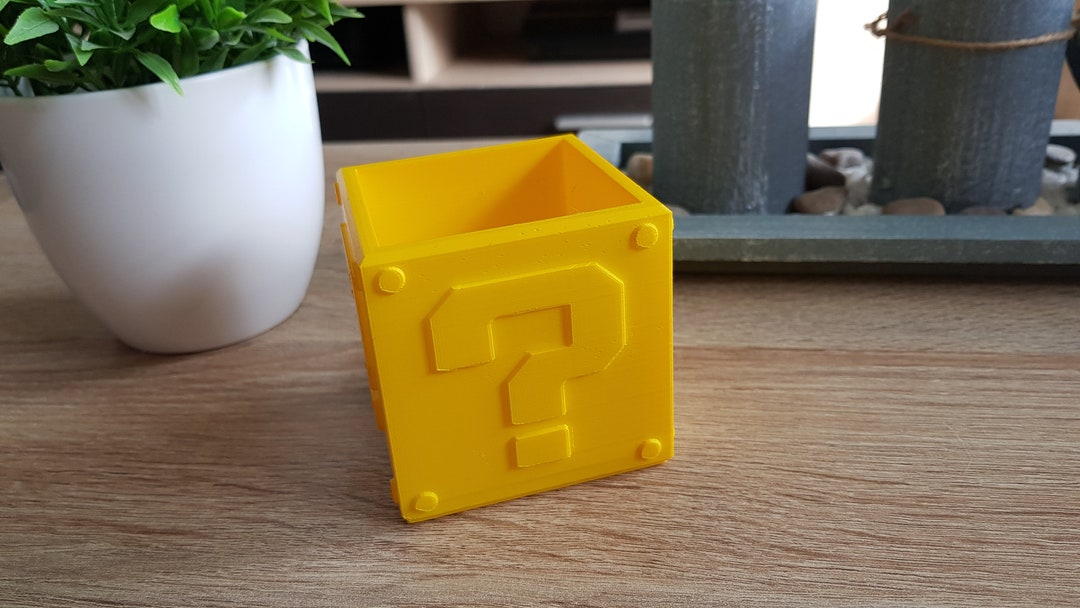 Super Mario Question Block / Question Mark Block / Super Mario Planter ...