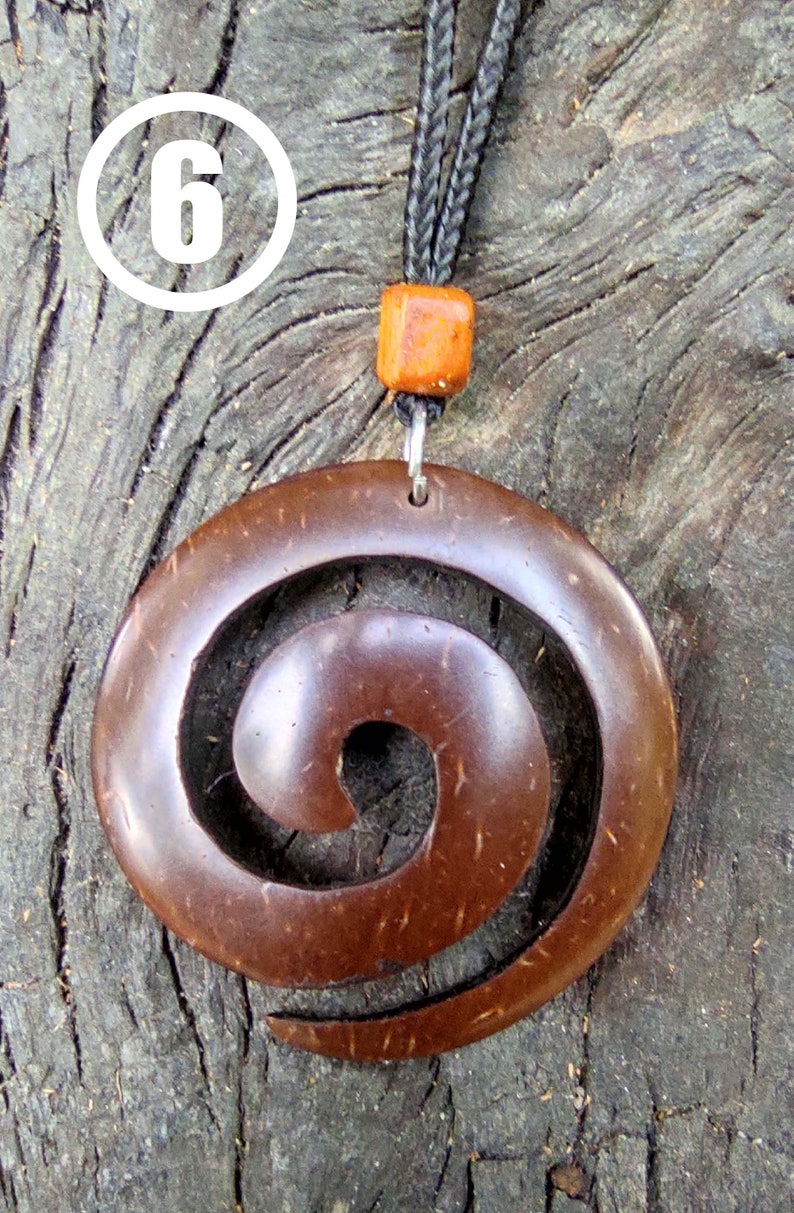 Coconut Shell Vintage Necklace,coco Shell Pendant,gift for Her,for Him ...