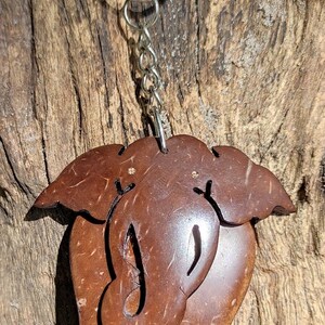 Coconut Shell Handmade Keytags Vintage Sri Lankan Coco Shell Elephant ...
