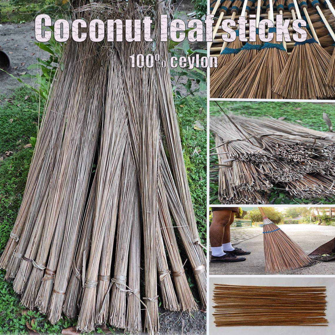 Coconut Leaf Sticks Coconut Husks Coconut Mid Rib Organic Dried Coconut ...