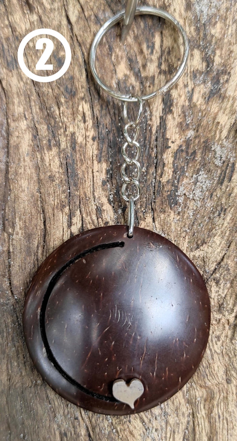 Coconut Shell Handmade Keytags Vintage Sri Lankan Coco Shell Elephant ...