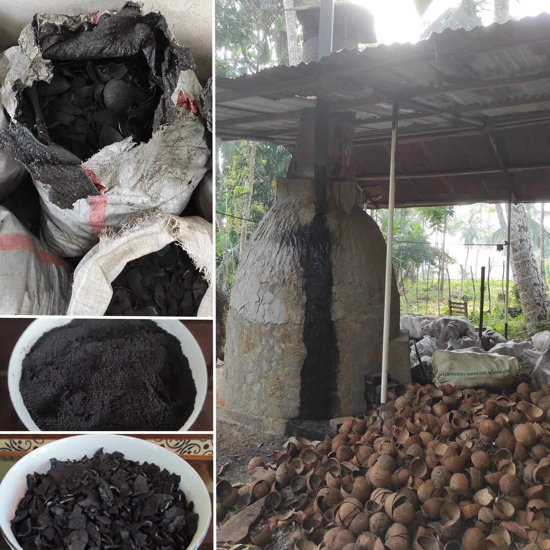 Coconut Shell Charcoal Powder Chips Pieces Active Carbon Activated ...