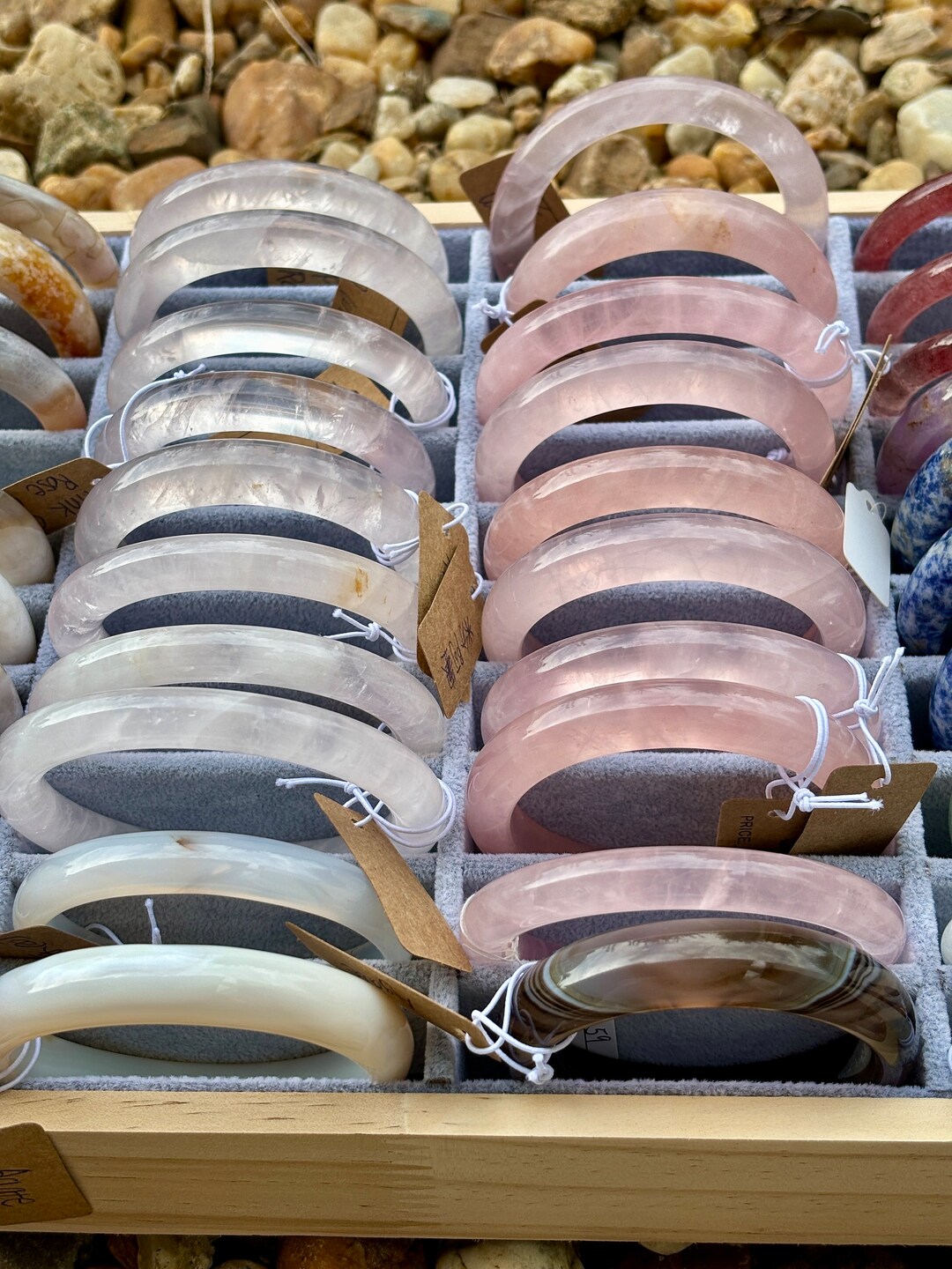 Beautiful Natural Pink/rose Quartz Bangle - 58 Mm - 63 Mm High Quality ...
