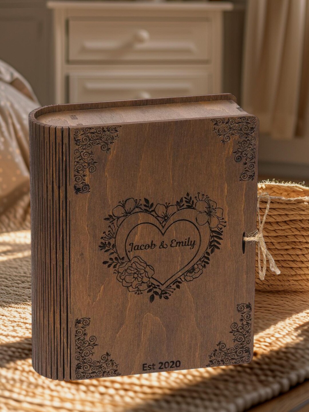 Personalized Wood Bride Gift Box, Custom Wedding Gift Box, Wooden ...