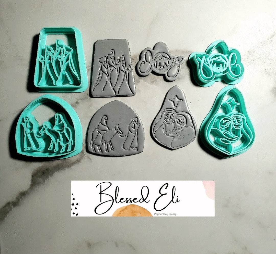 Travel to See Jesus- Polymer Clay Cutters- Nativity Scene, Joy, 3 Wise ...