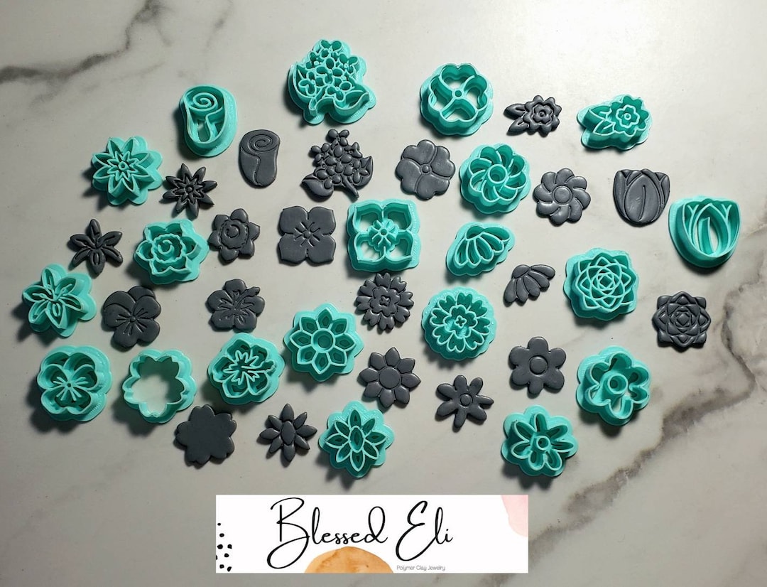 Flowers Part 3 Polymer Clay Cutters -lilac,pansy,daisy,lily,tulip ...