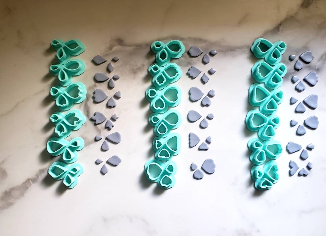 Flower Petal Trio Polymer Clay Cutters for Flower Making, Slabs or Stud ...