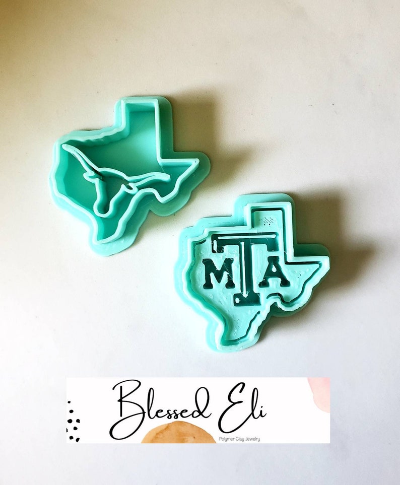 TEXAS LONGHORN A&M Polymer Clay Cutter Texas Outline - Etsy