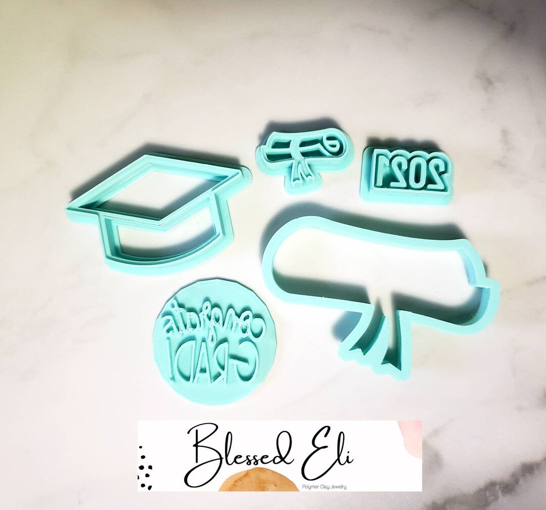 GRADUATION -polymer Clay Cutters, Diploma Roll -detailed and Original ...