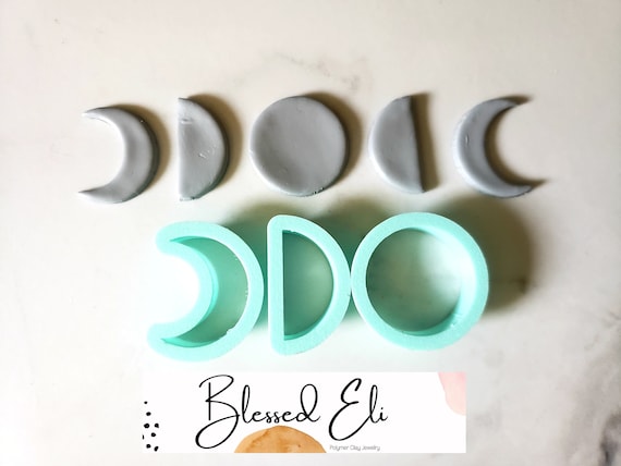 MOON PHASE Cutters Polymer Clay Cutters Moon Phase in | Etsy