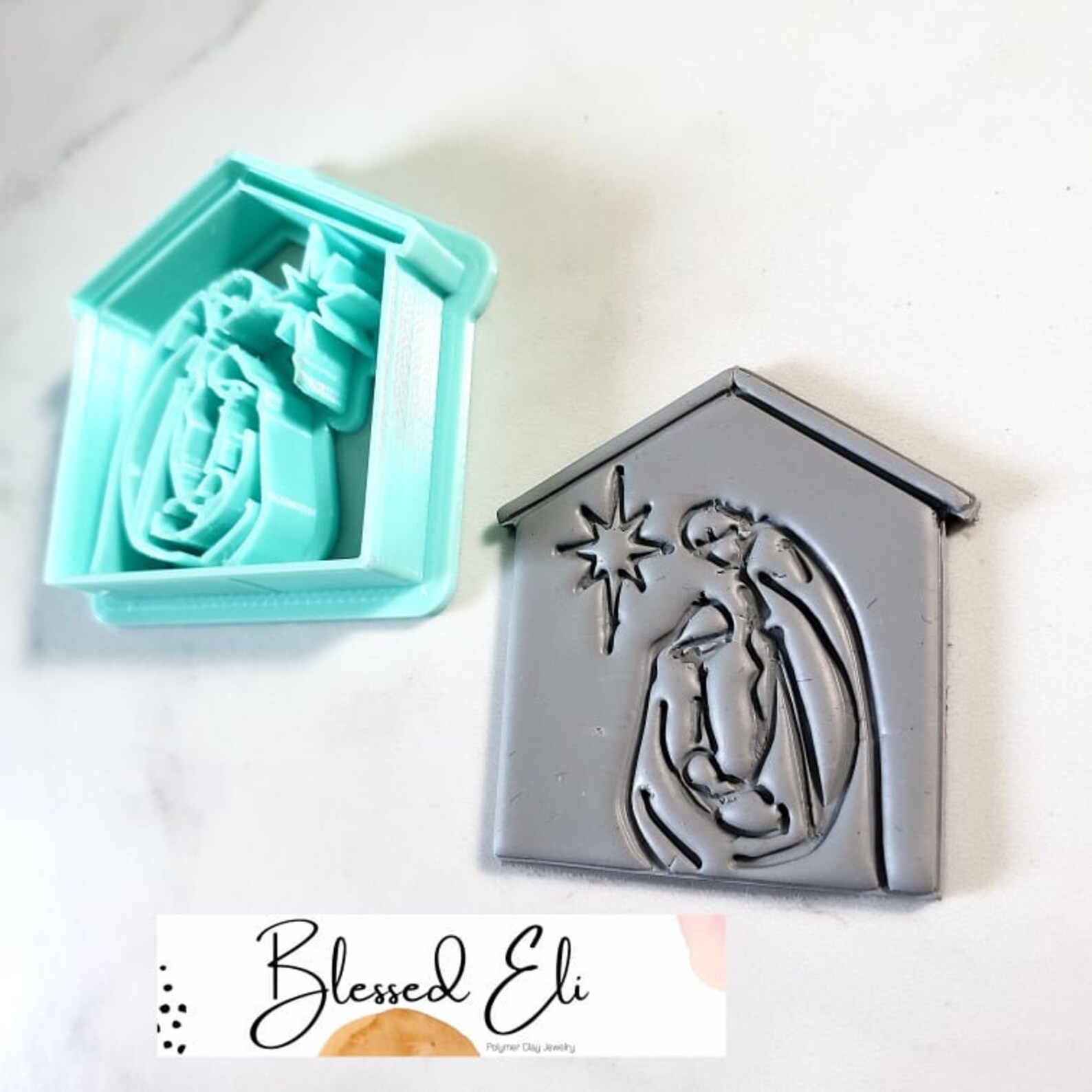 Nativity Scene- Polymer Clay Cutter/stamp Jesus in a Manger - Etsy