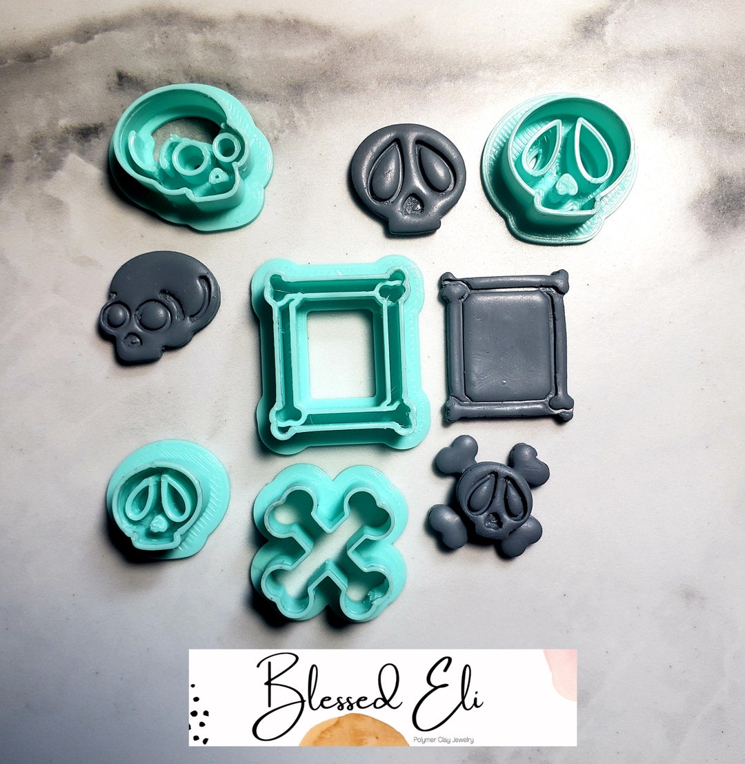 Skulls and Bones - Polymer Clay Cutters - Etsy