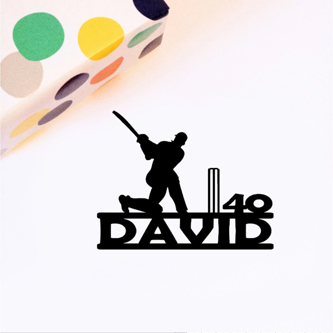 Personalised Cricket Cake Topper Choice of Colours Available - Etsy