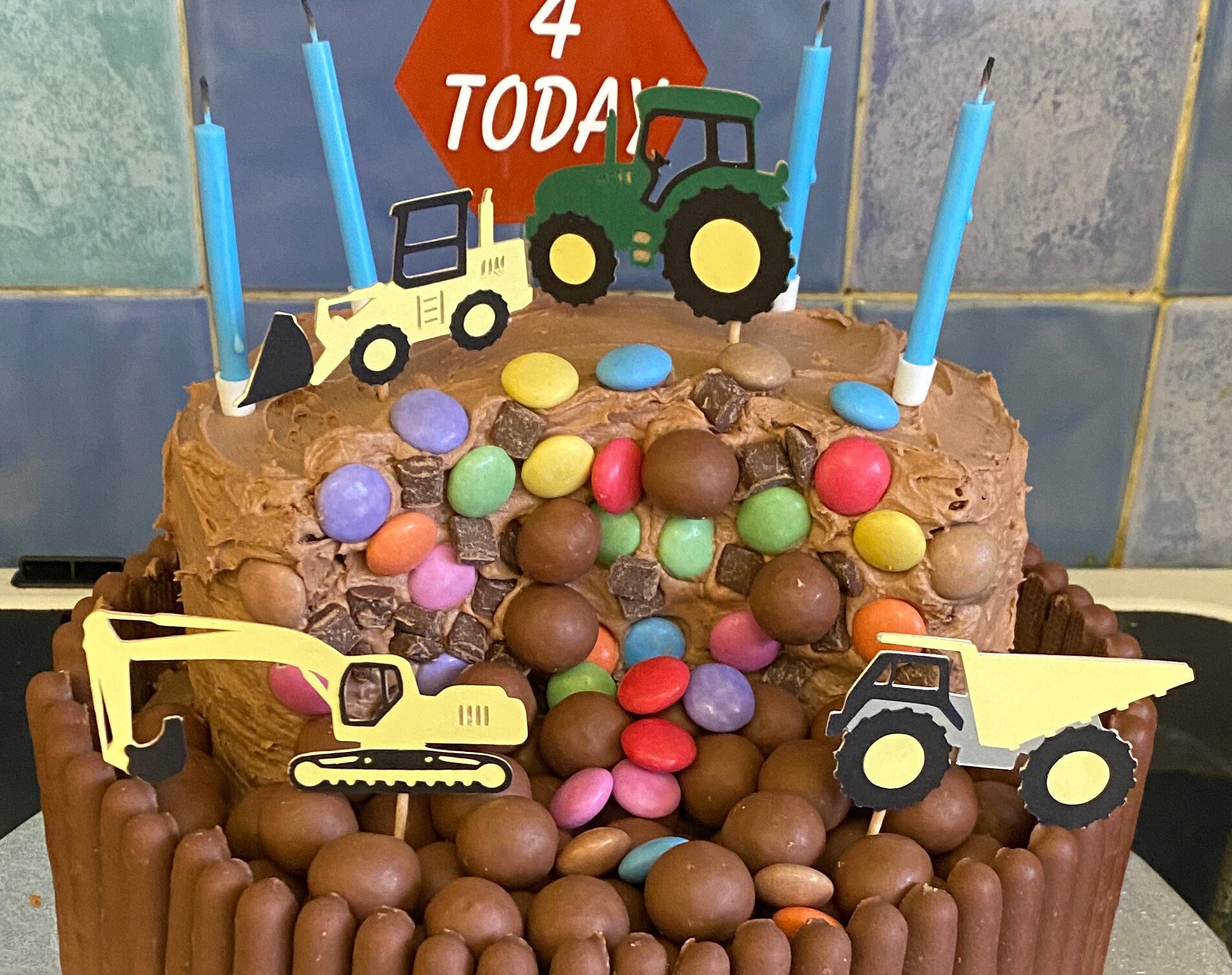 Construction Boys Birthday Cake Toppers Dad Workman Tractor - Etsy UK