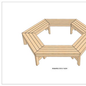 Hexagon Angled Bench - Etsy