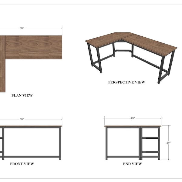 L Shaped Desk - Etsy