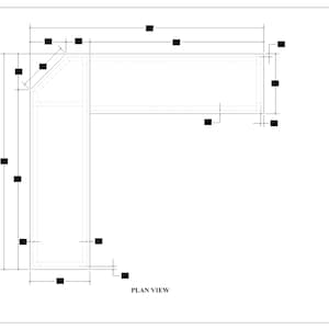 Large L-shaped Office Desk Plans - Etsy