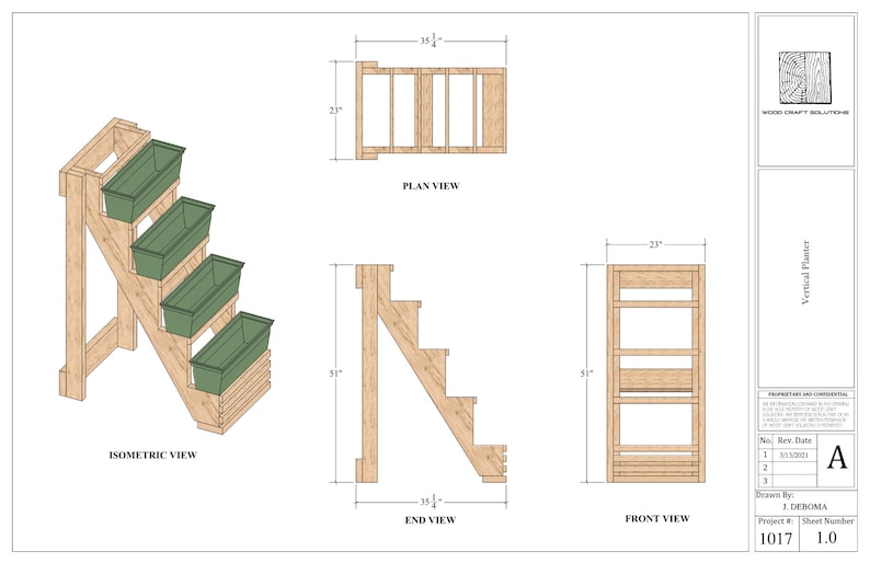 Vertical Planter Plans - Etsy