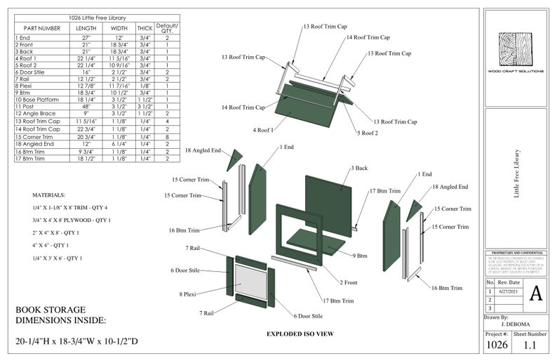 Little Free Library Plans - Etsy
